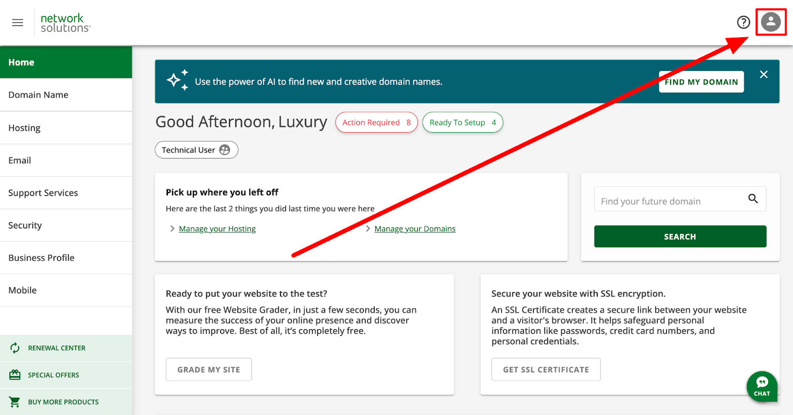 Share Access to Your Network Solutions Account | Luxury Presence ...