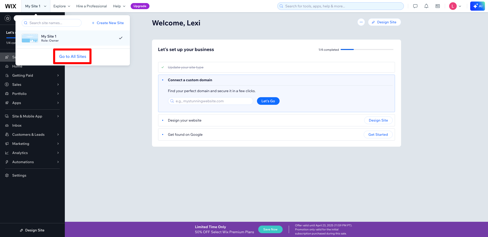 Share Access to Your Wix Account | Luxury Presence Knowledge Base